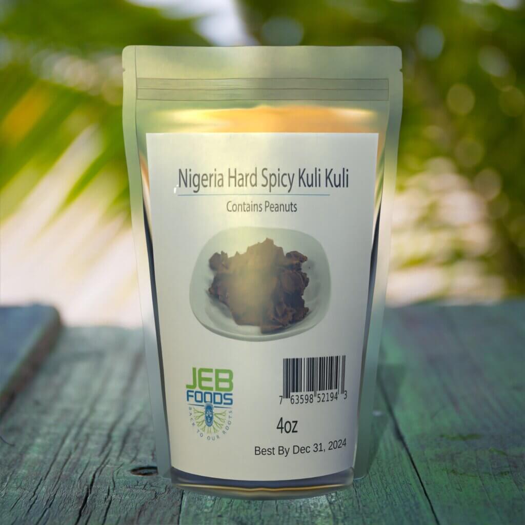 JEB FOODS Nigeria Hard Spicy Kuli-Kuli Peanut Snack - 4oz Bag - Jeb Foods