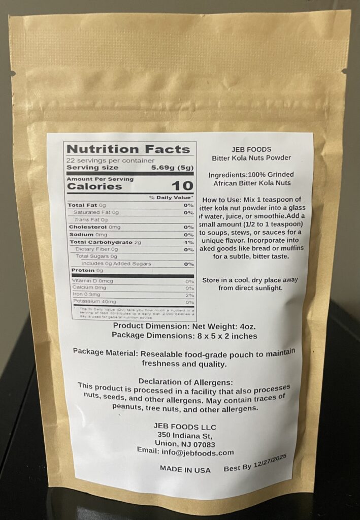 Premium Garcinia Kola Powder - African Bitter Kola Nut Powder, Petit ...